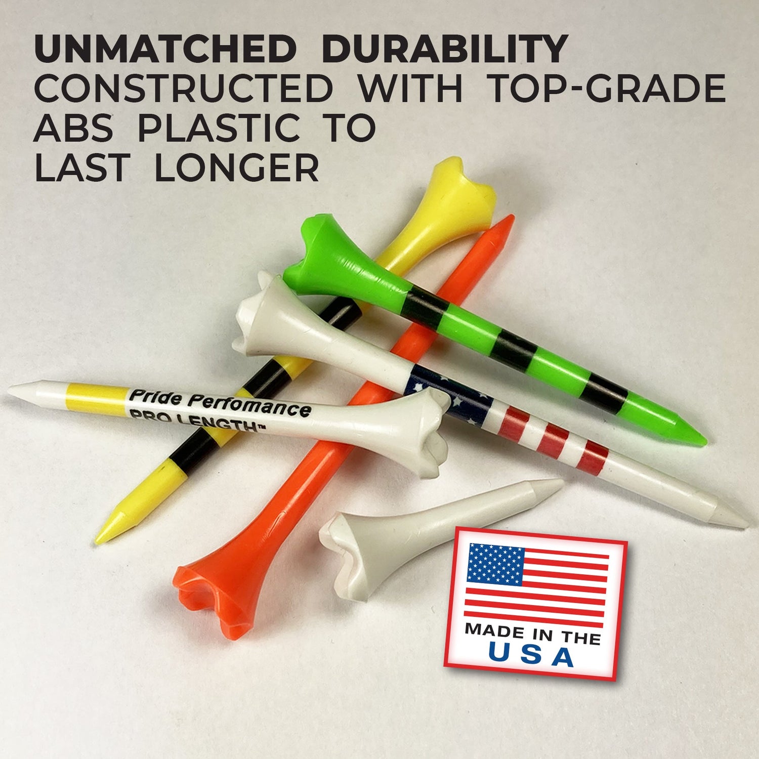 New colors - 2-3/4" Pride Performance® Striped Golf Tees, 100 ct Value