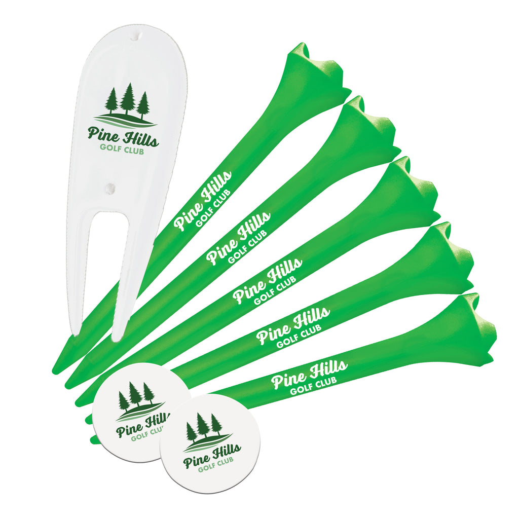 Personalized Pride Performance® Combo Packs - 5 Tees, 2 Ball Markers,
