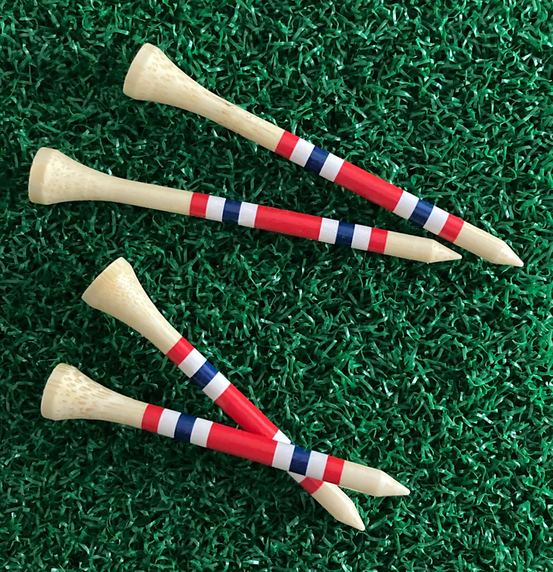 Nova Bamboo Golf Tees™ - Red / White / Blue