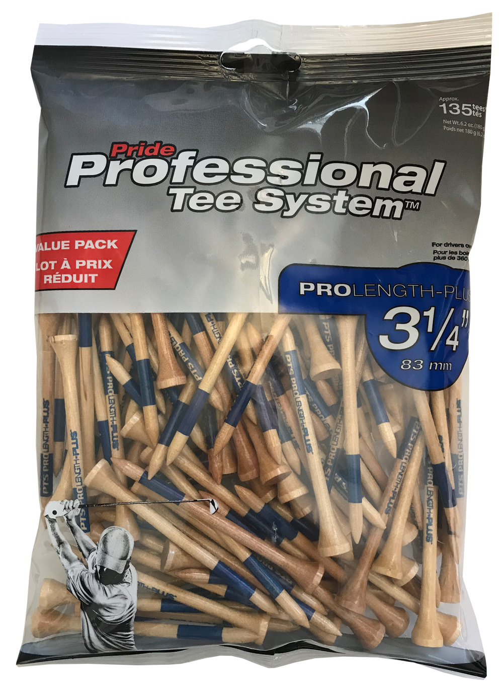 Professional Tee System™ (PTS) Wood Golf Tees - 3¼"